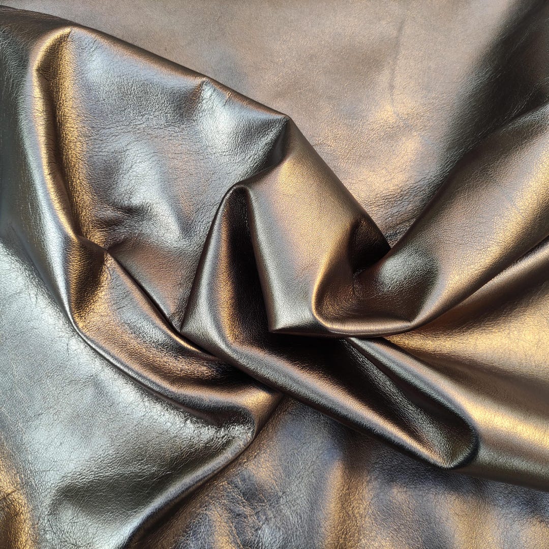 Graphite Silver Sheep Hides, Dark Genuine Soft Leather Fabric Supplies ...