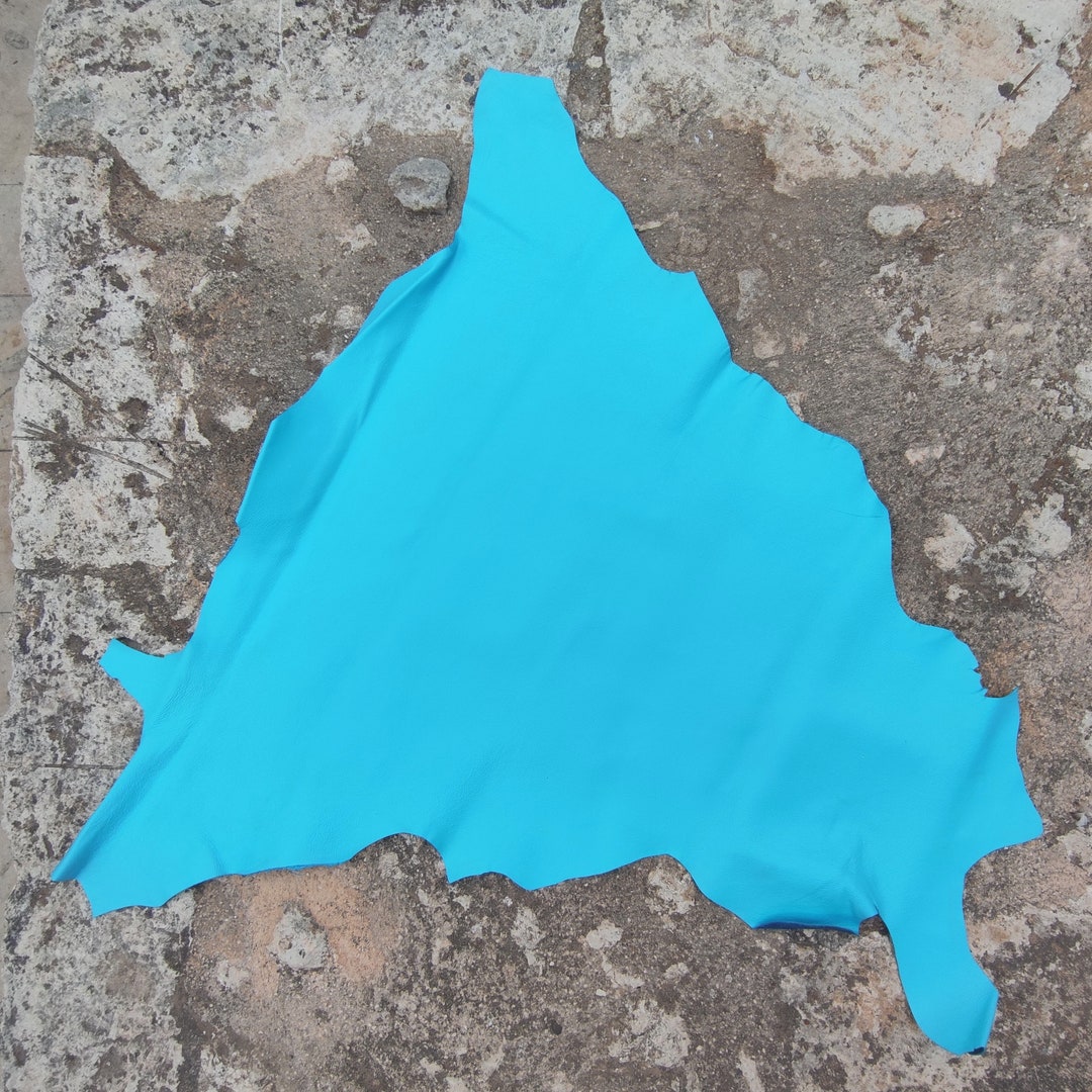Light Blue Kangaroo Leather Hide, Full Grain Chrome Tan Soft and Strong ...