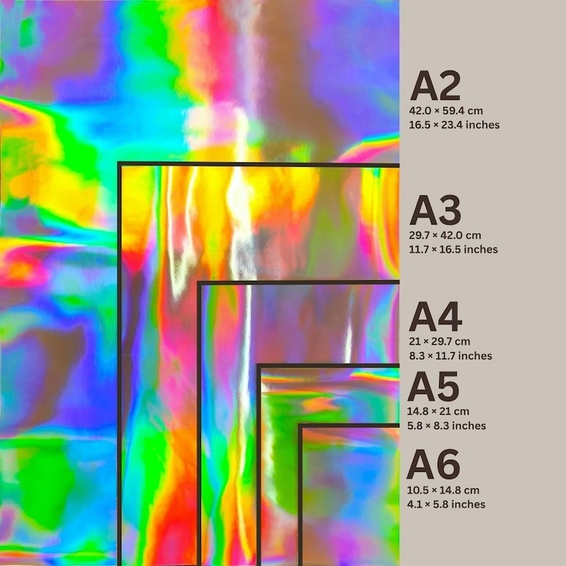 Rainbow Reflective Iridescent Leather Sheets for Crafts, Holographic ...