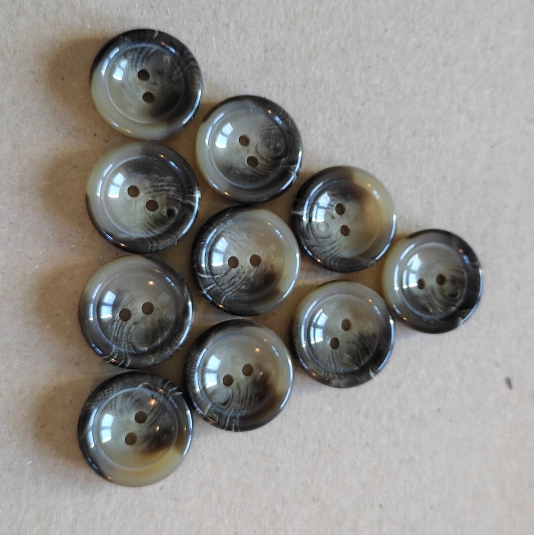 Black Grey Round Plastic Resign Buttons 23mm for Sewing Crafts - Etsy