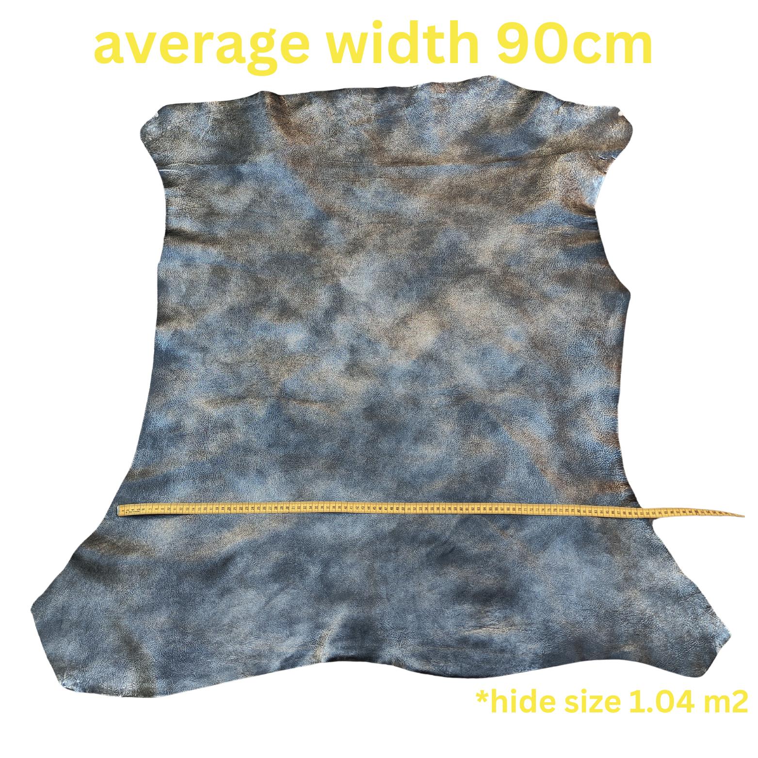 Antique Silver Luxury Distressed Metallic Calf Hide, Vintage Textured ...