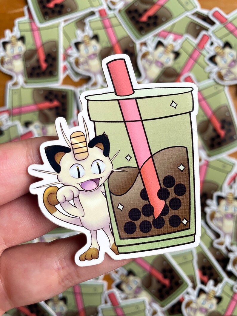 Pokémon Boba Vinyl Weatherproof Sticker - Etsy