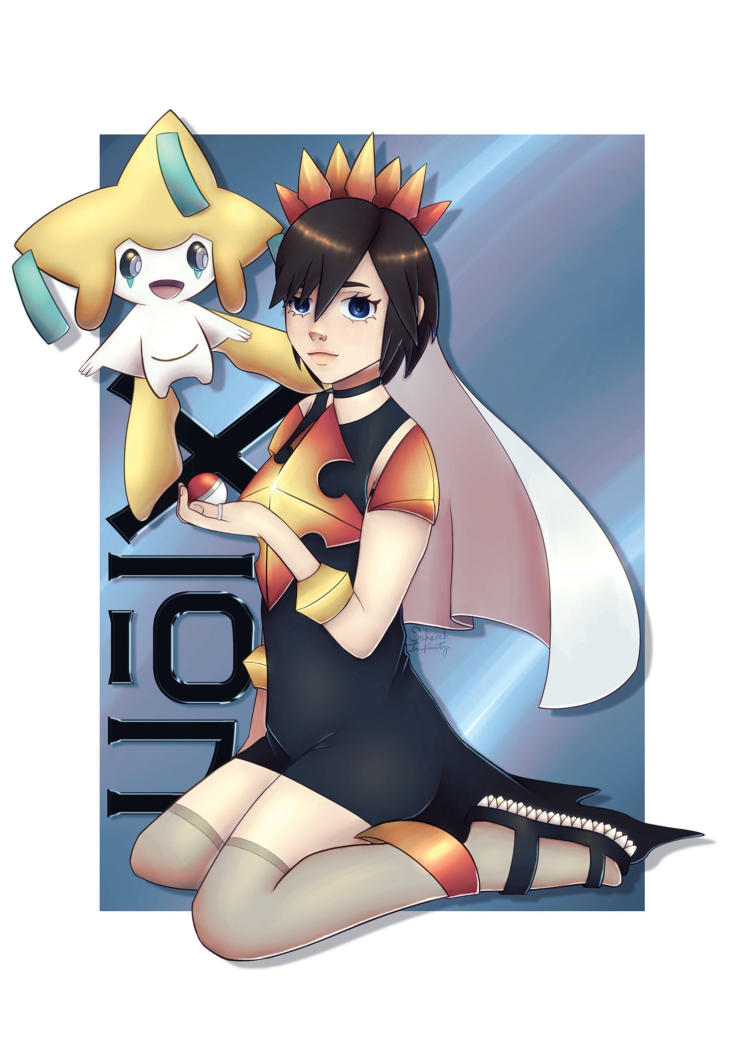 Kingdom Hearts X Pokémon Xion Print - Etsy