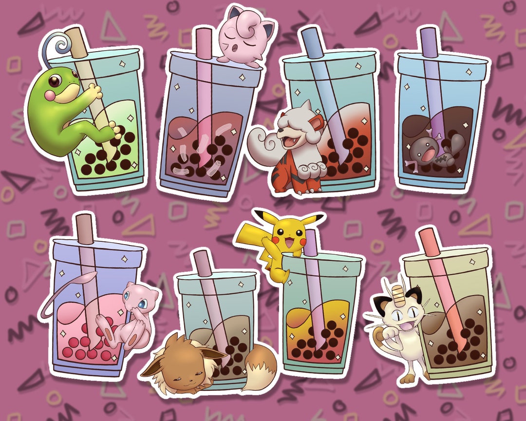 Pokémon Boba Vinyl Weatherproof Sticker - Etsy