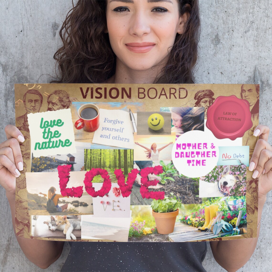 Vision Board Law Of Attraction The Secret Download Etsy