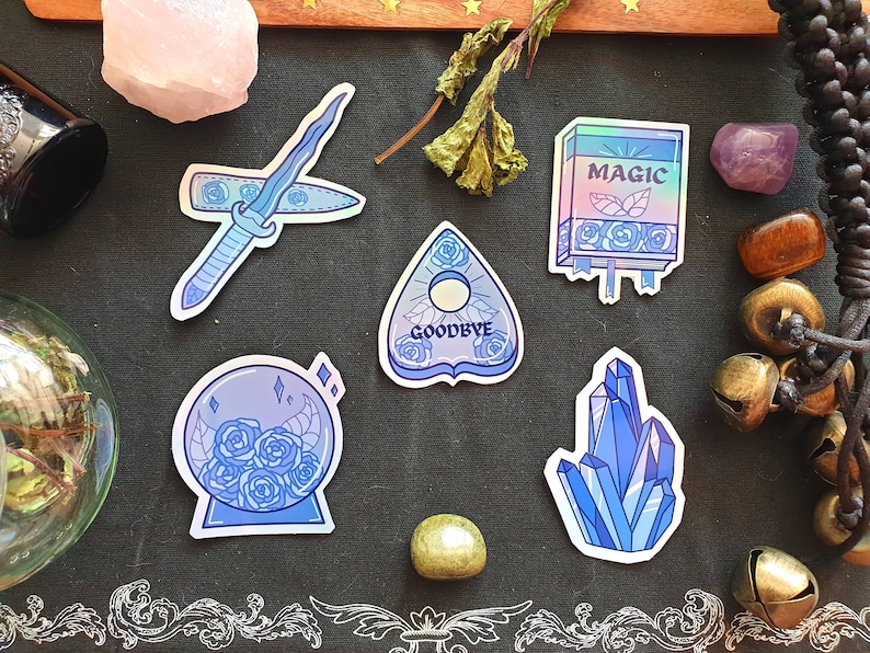 Witchy Holographic Altar Stickers Sticker Witch Cute Gothic Planchett ...