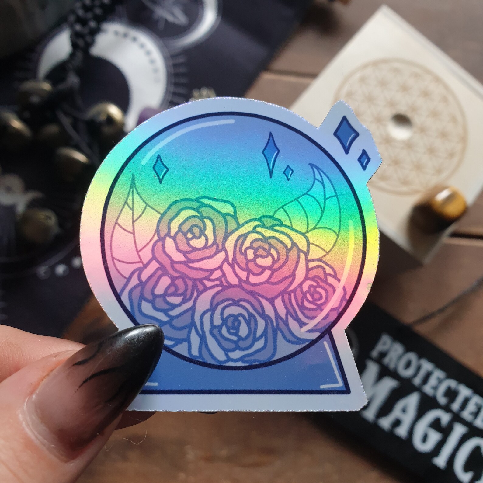 Witchy Holographic Altar Stickers Sticker Witch Cute Gothic Planchett ...