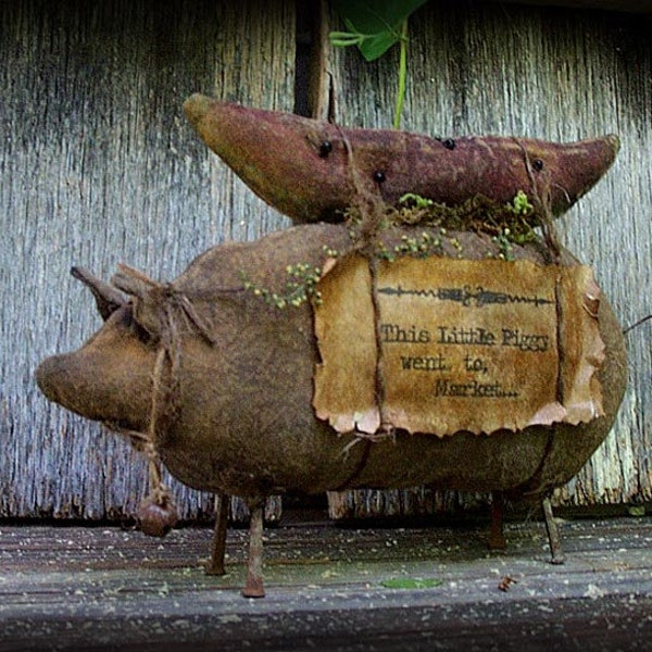 Primitive Pig - Etsy