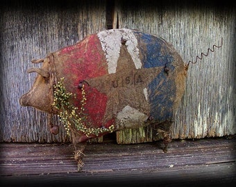 Primitive Pig | Etsy