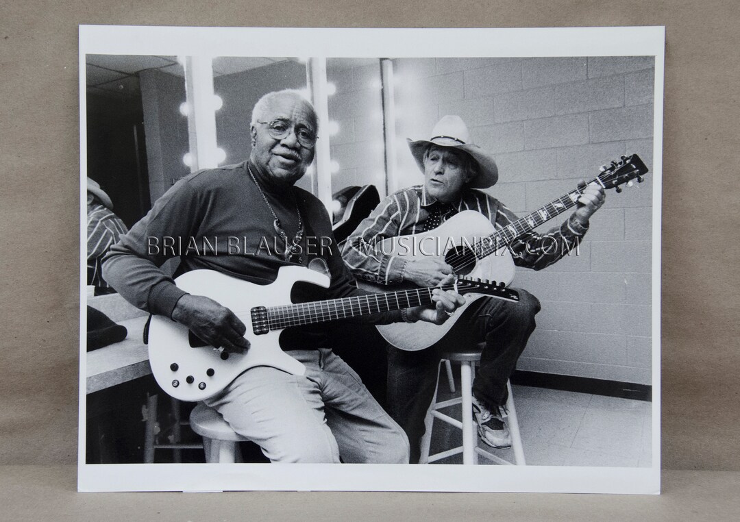 Vintage Pops Staples and Ramblin Jack Elliott Photo: 1994 Silver ...
