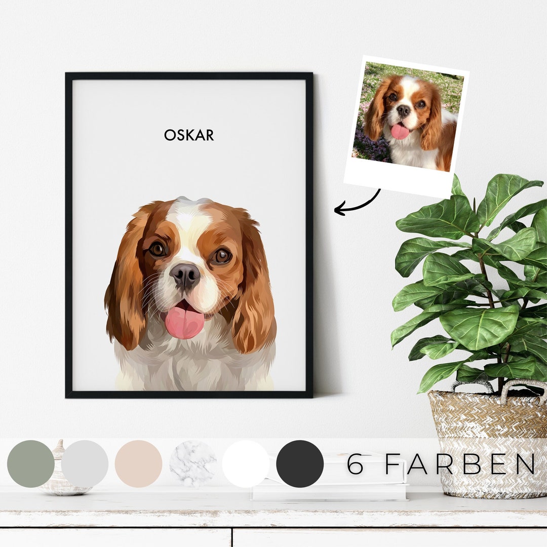 Animal Portrait Based on Photo Template Pet Portrait Dog Portrait Cat ...