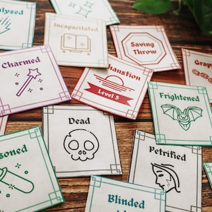 Dnd Printable Condition Token Cards for Dnd 5e // RPG Digital Download ...