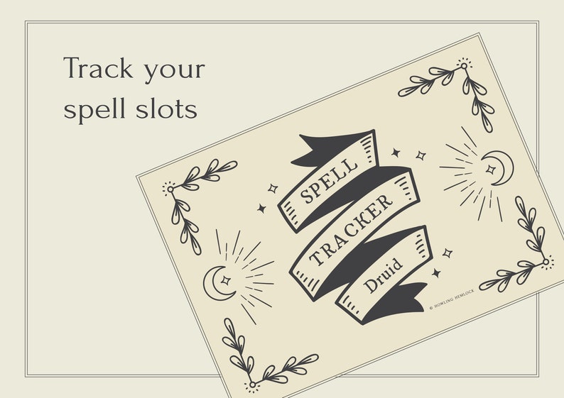 Dnd Printable Spell Slot Trackers for Dnd 5e // RPG Digital Download ...
