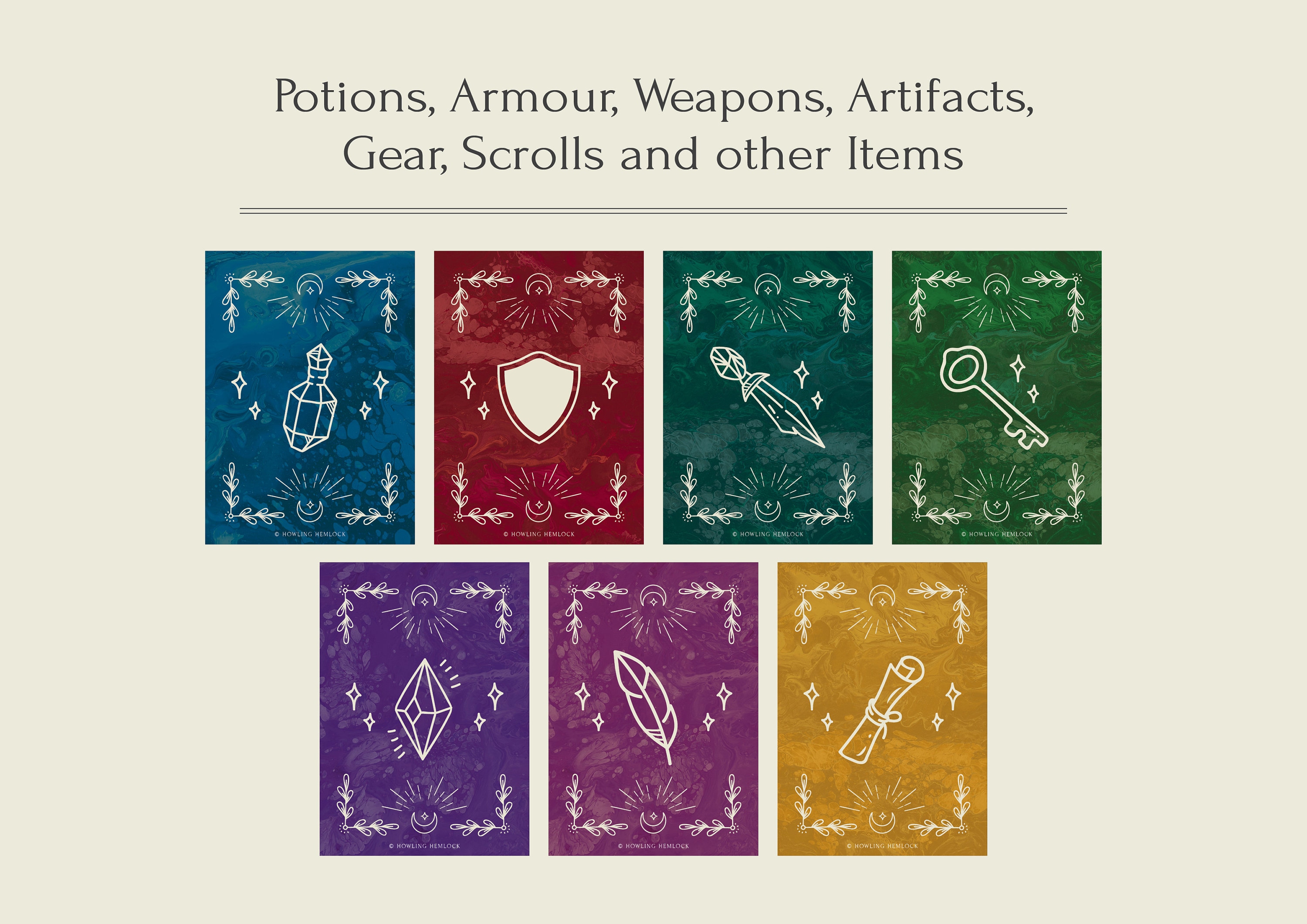 Dnd 5e Printable Custom Item Cards // RPG Digital Download // Dungeons ...