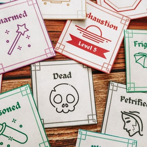 Dnd Printable Condition Token Cards for Dnd 5e // RPG Digital Download ...