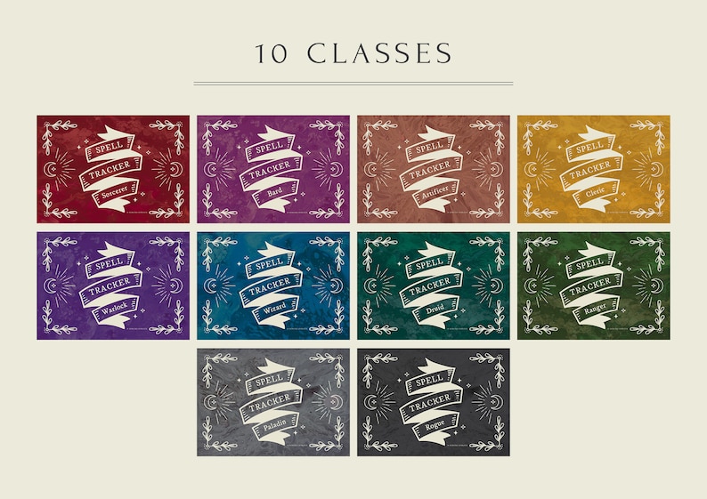 Dnd Printable Spell Slot Trackers for Dnd 5e // RPG Digital Download ...