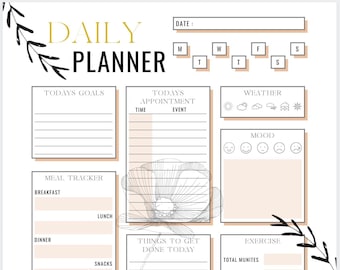 Printable Planner Packet Boho Theme Digital Prints Organization ...