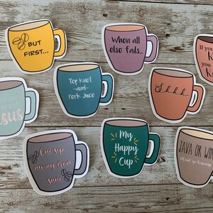 Coffee Mug Sticker| Waterproof/weatherproof| Travel Mug, Journal, Water ...