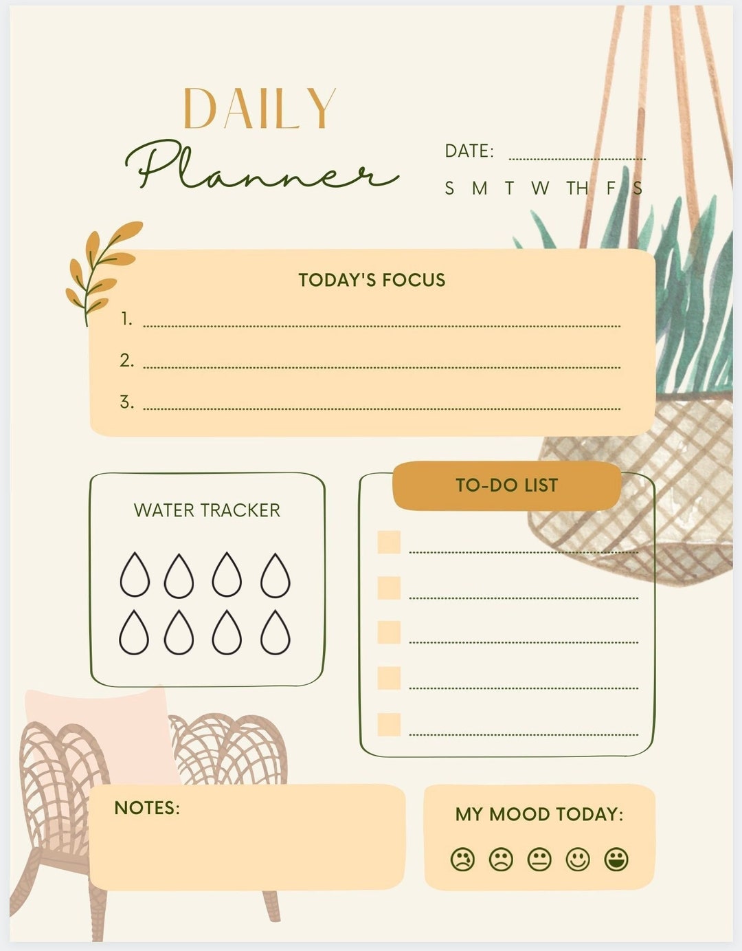 Printable Planner Packet| Boho Theme| Digital Prints| Organization ...
