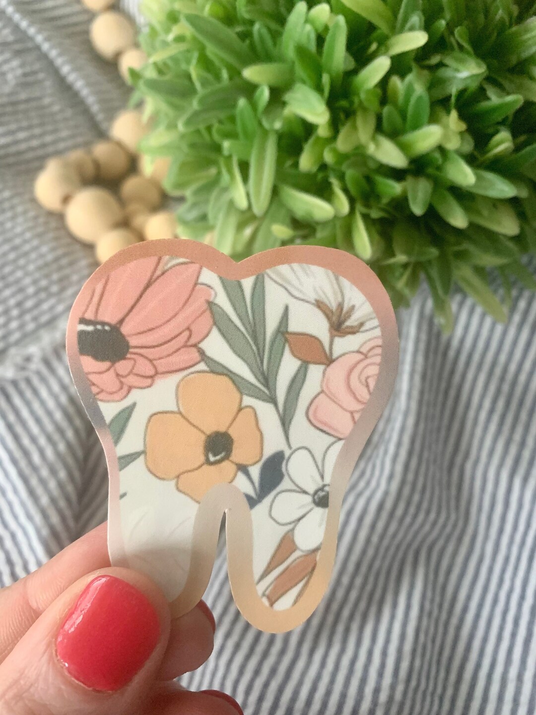 Floral Teeth Dental Sticker|waterproof| Journals, Water Bottle | Dental ...