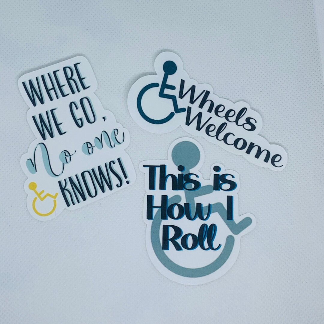 Wheelchair Sticker| Waterproof| Business Stickers, Water Bottle ...