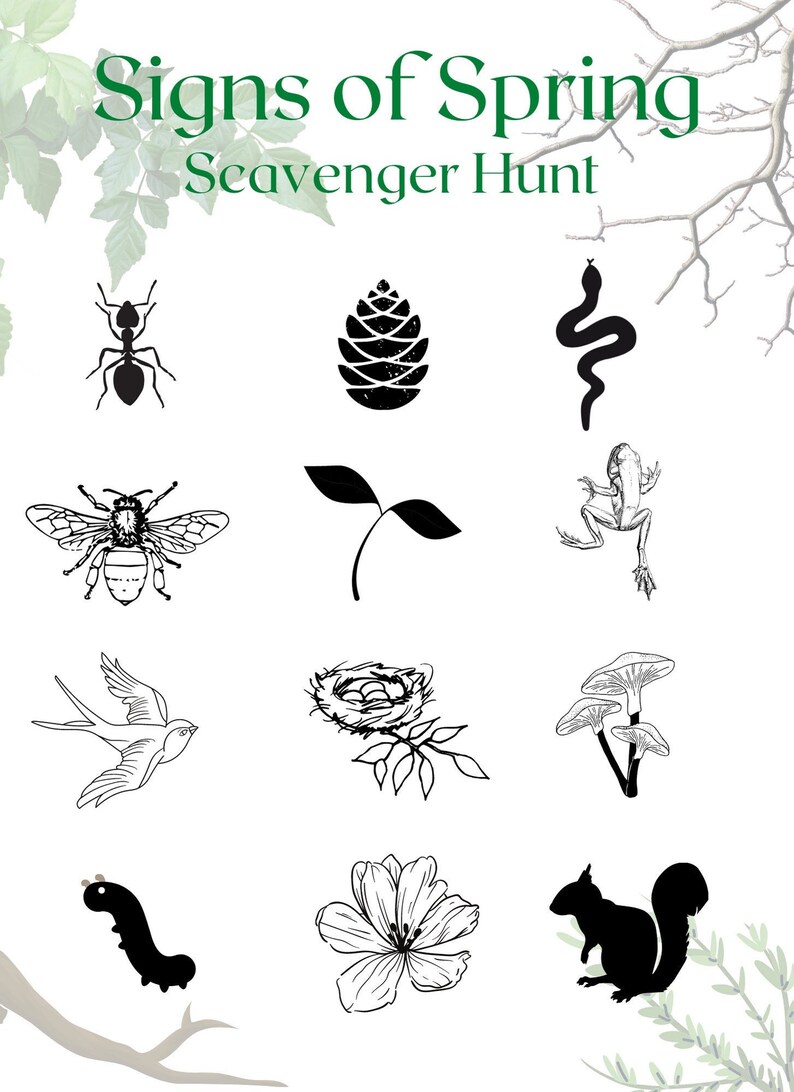 Signs of Spring Scavenger Hunt| Teaching, Girl Scouts, Elementary ...