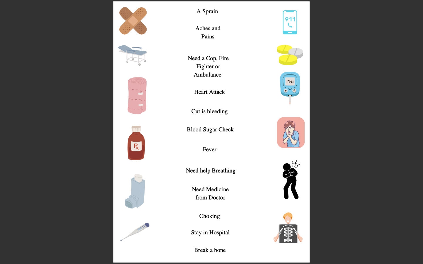 First Aid Matching Game| Teaching First Aid, Girl Scouts, Elementary ...