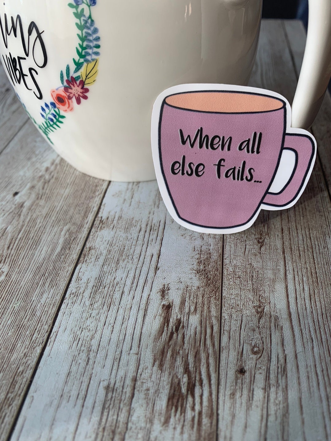 Coffee Mug Sticker| Waterproof/weatherproof| Travel Mug, Journal, Water ...