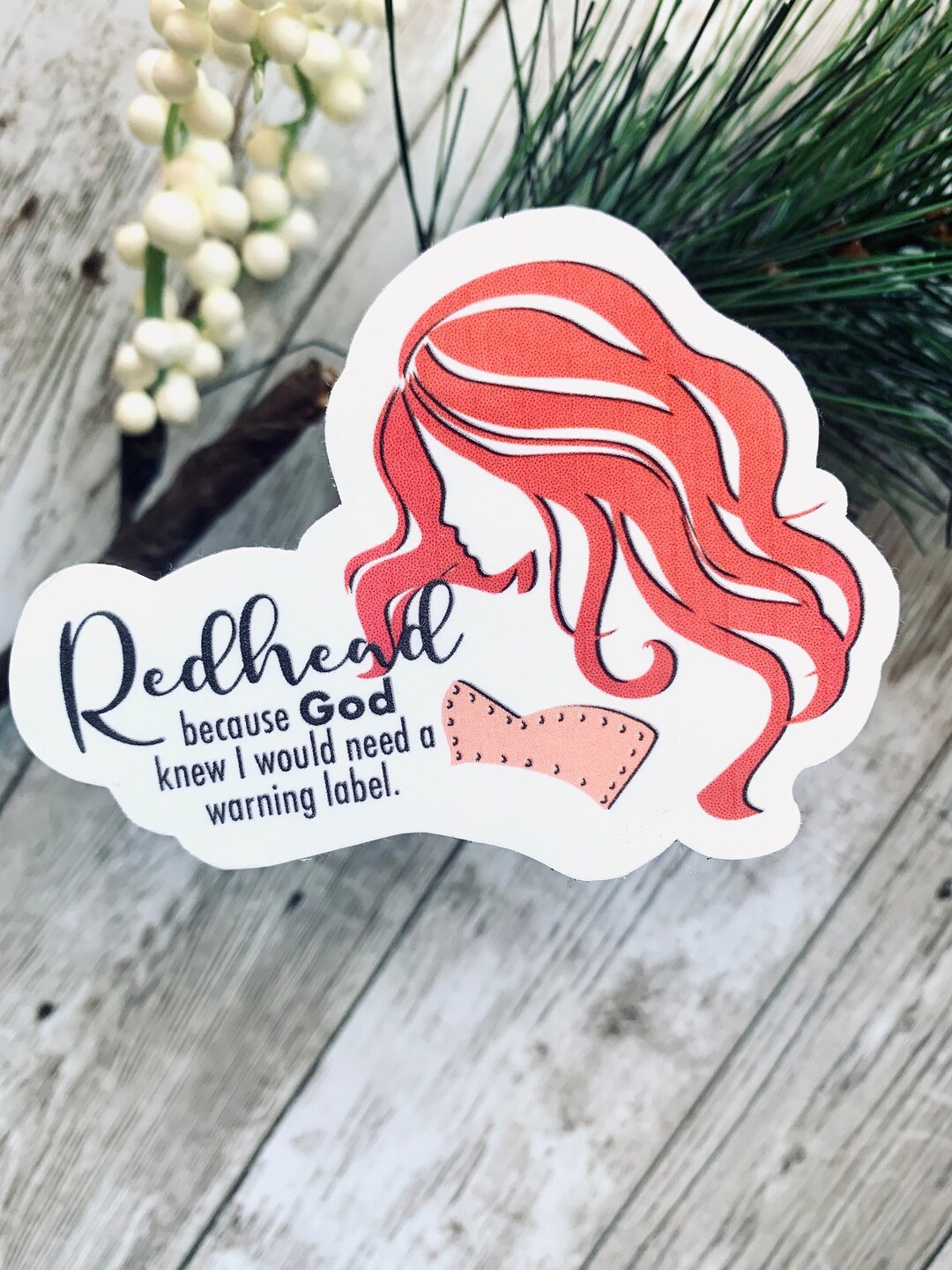 Redhead Stickers, Ginger Stickers, Stickers for Redheads, Stickers for ...