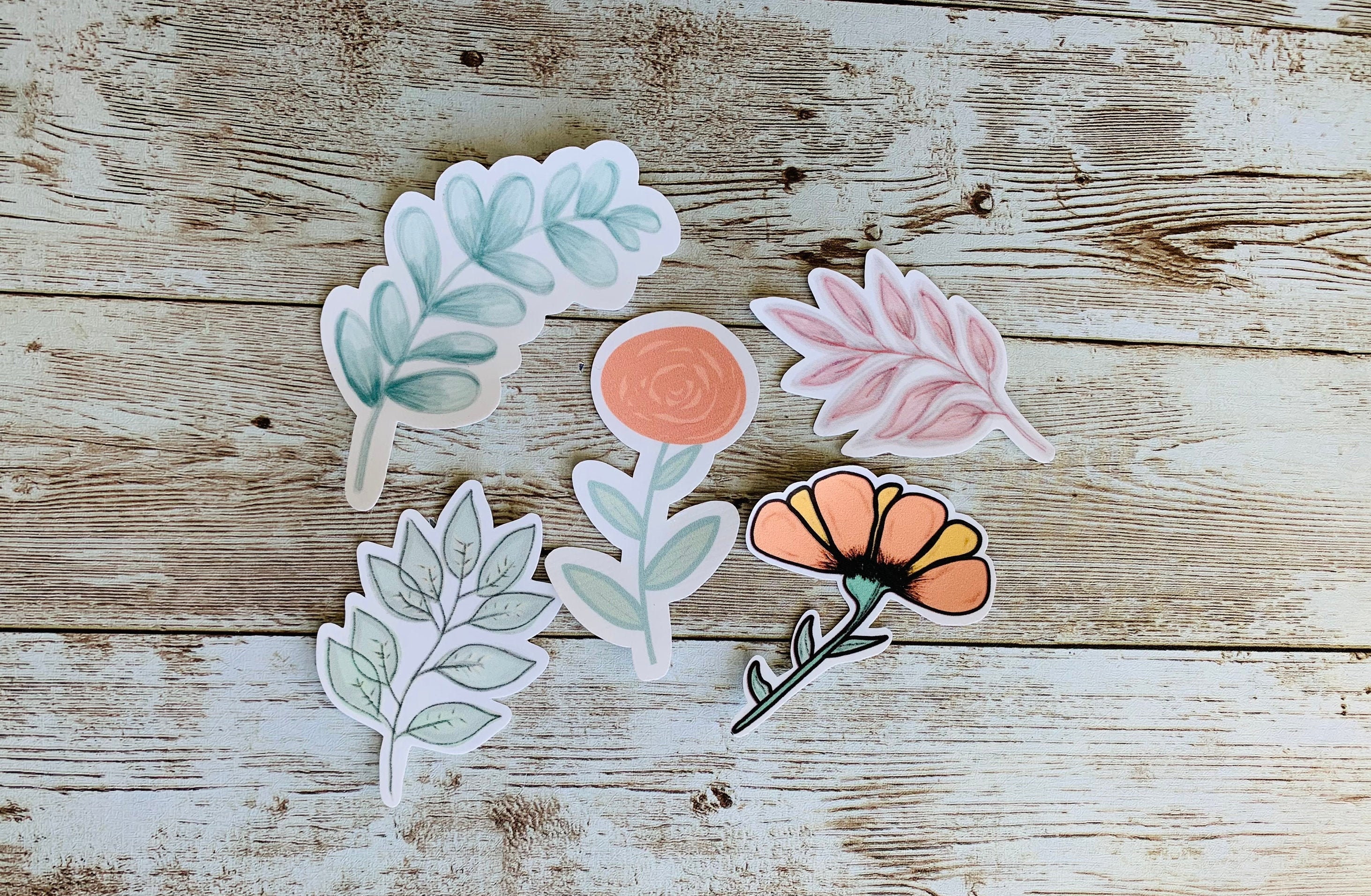 Spring Floral Sticker Handmade Waterproof and Weatherproof - Etsy UK