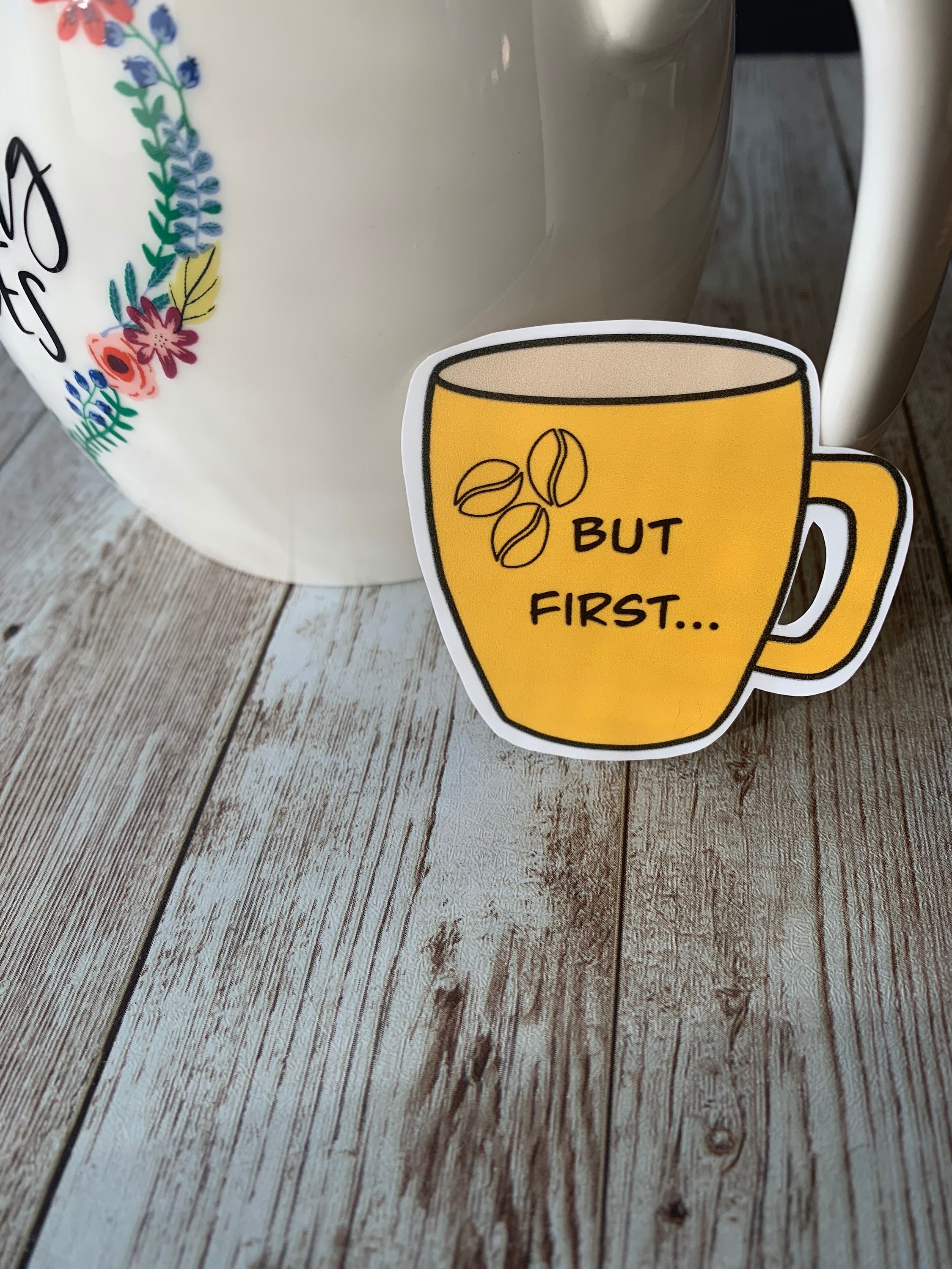 Coffee Mug Sticker Waterproof/weatherproof Travel Mug | Etsy