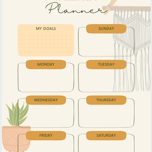 Printable Planner Packet| Boho Theme| Digital Prints| Organization ...
