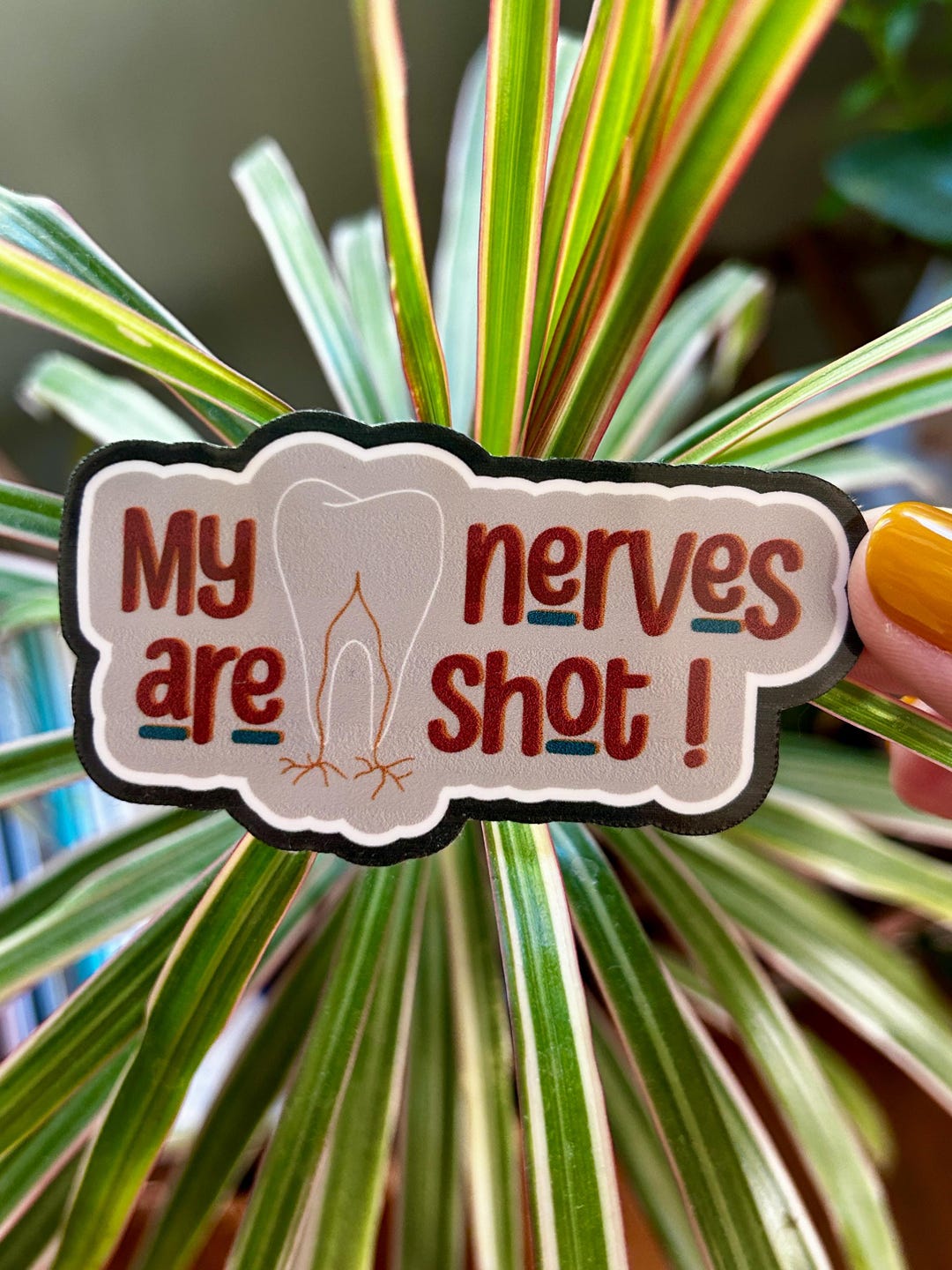 My Nerves Are Shot Dental Sticker|waterproof| Journals| Water Bottles ...