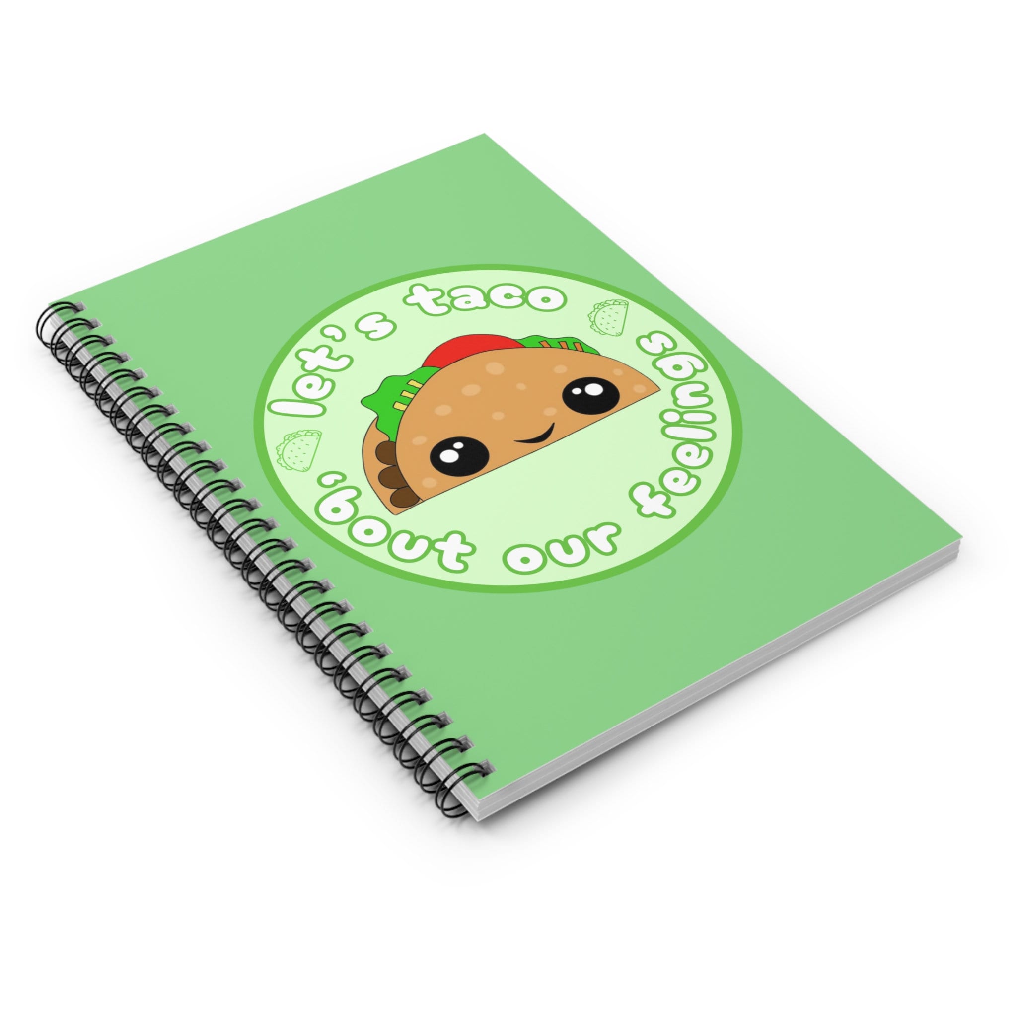 Taco Pun Let's Taco 'bout Our Feelings Mental Health Journal Cute ...