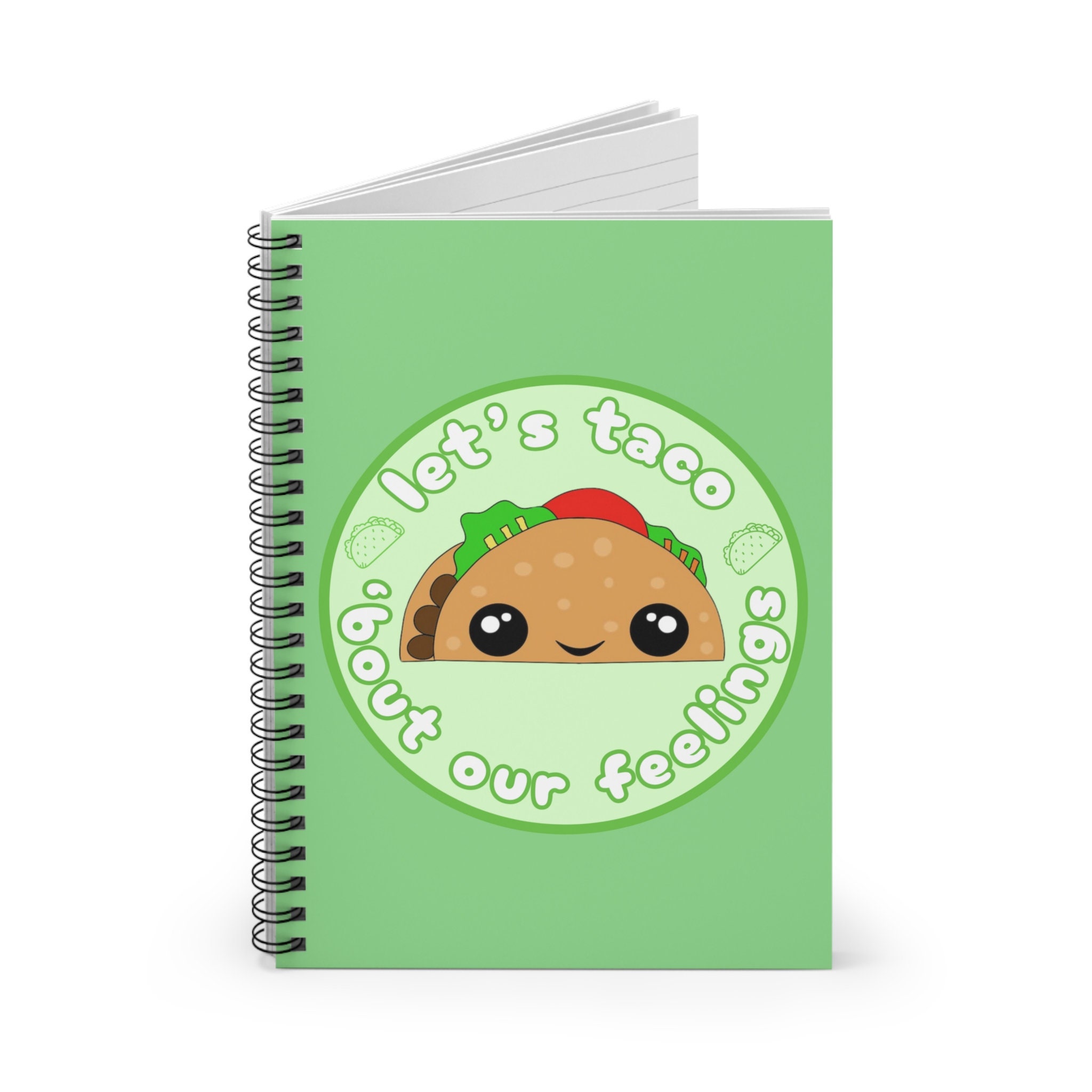 Taco Pun Let's Taco 'bout Our Feelings Mental Health Journal Cute ...