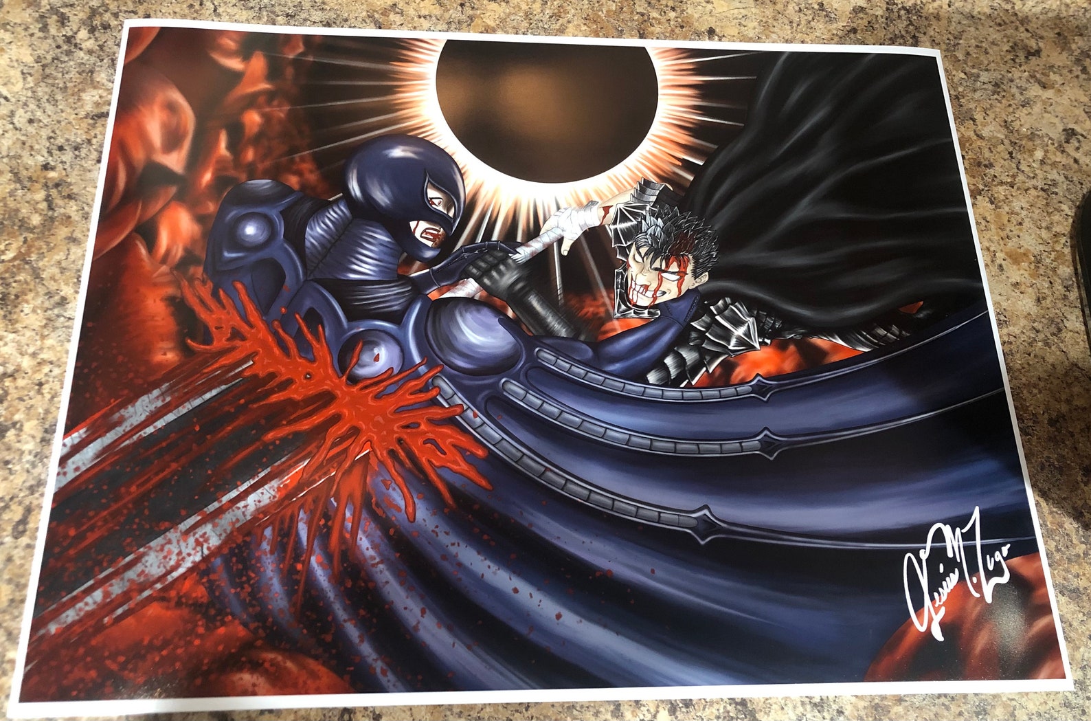 Berserk Guts killing Griffith Poster 24x18 | Etsy