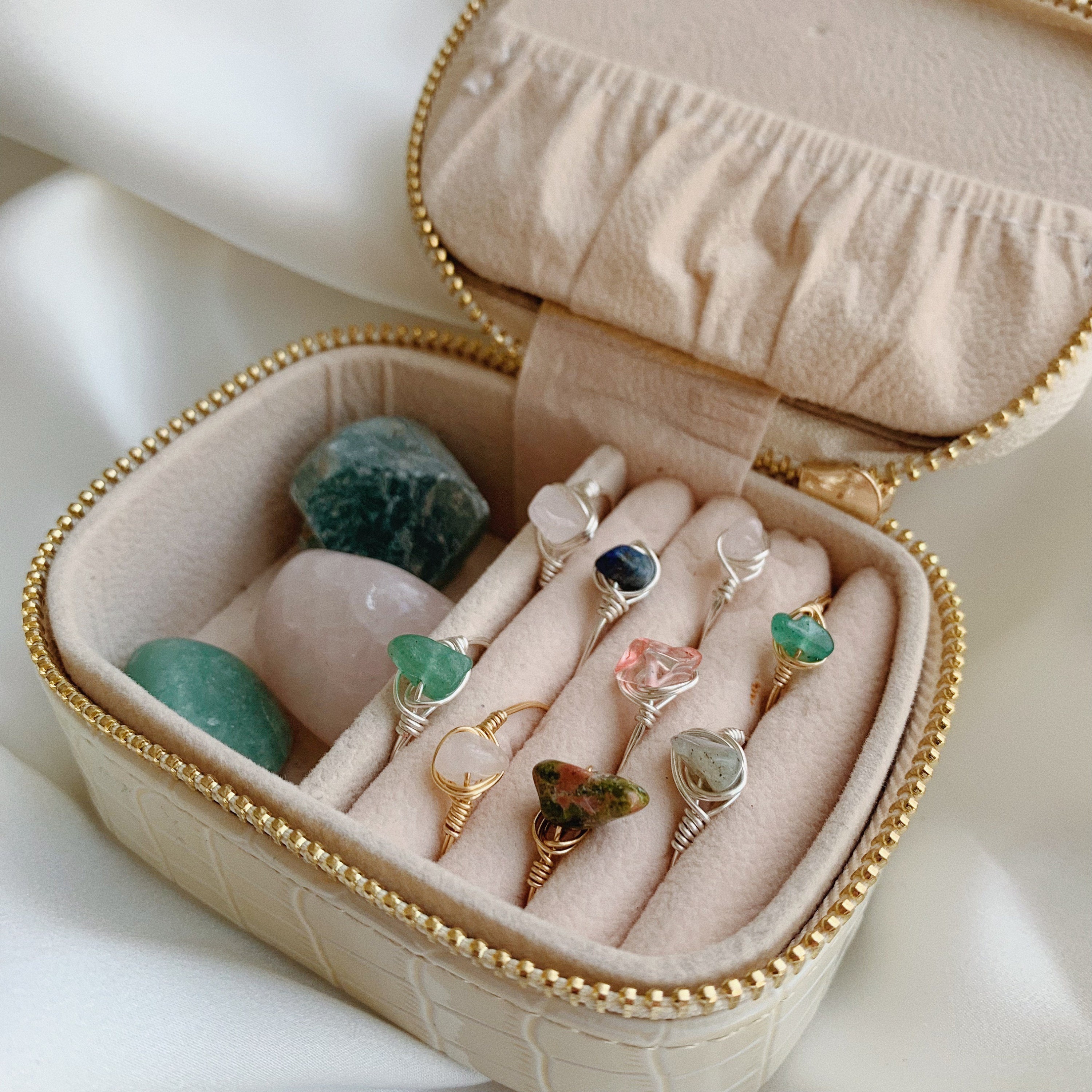 GEMSTONE RING Wire Wrapped Ring Tarnish Resistant Ring - Etsy Canada