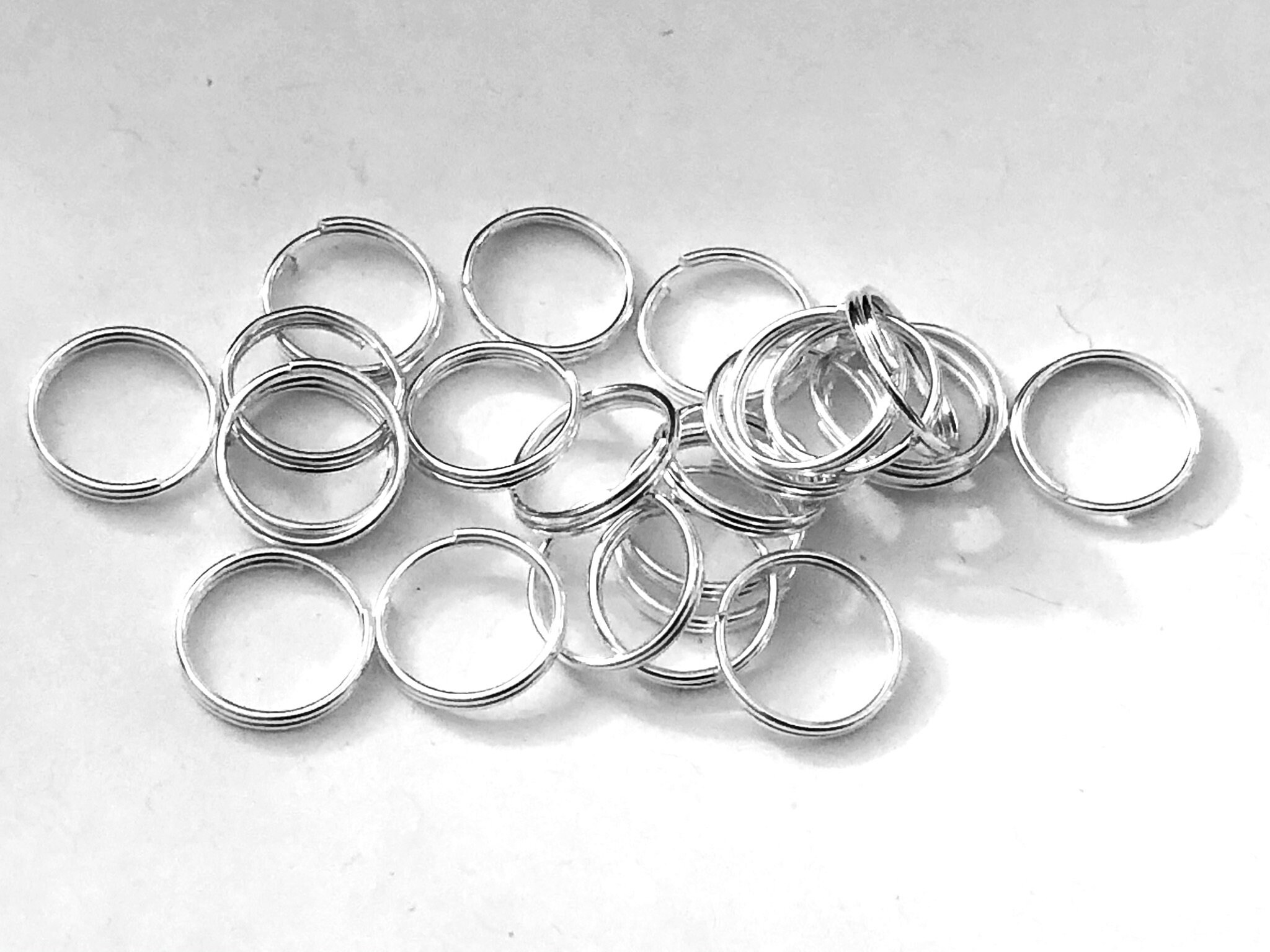 Split rings 6 x 1.2 mm or 10 x 1.4 mm silver | Etsy