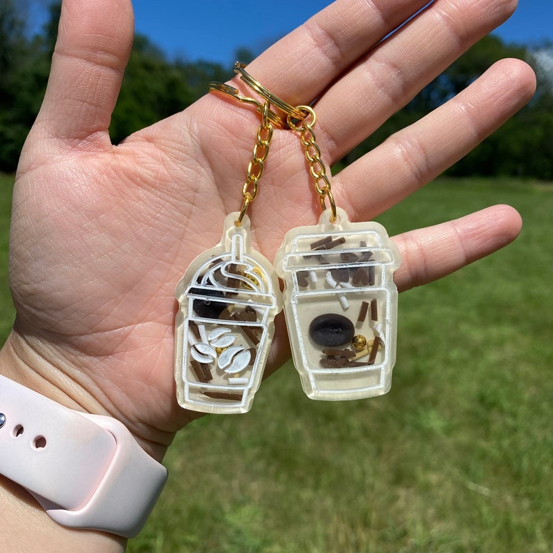 Coffee Cup Keychain - Etsy