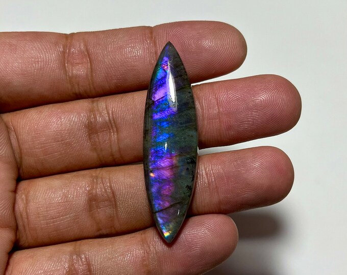100%natural Top Blue Purple Flashy Fire Play Spectrolite Marquise ...
