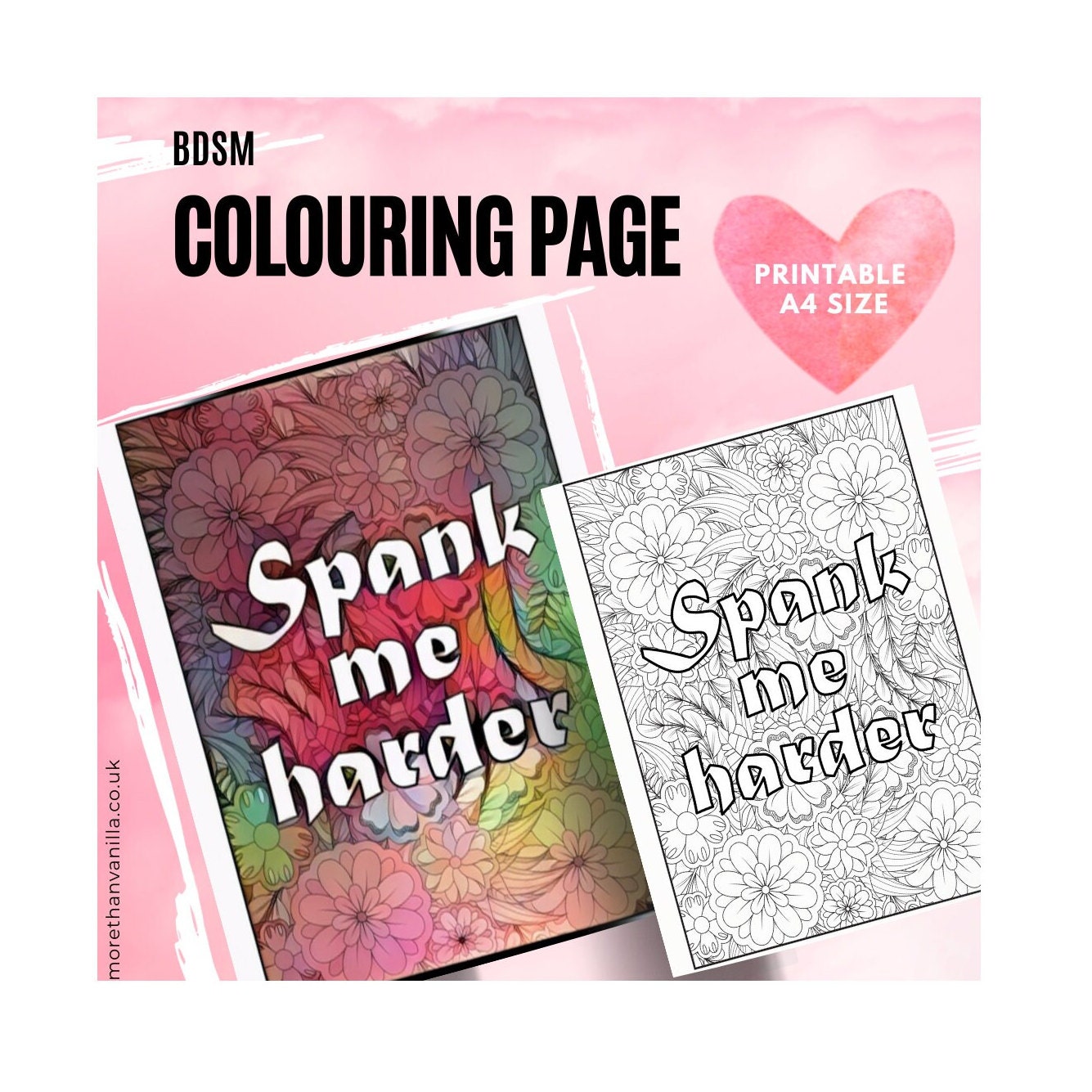Spank Me Harder - BDSM / Bondage Colouring Art for Adults - Adult ...
