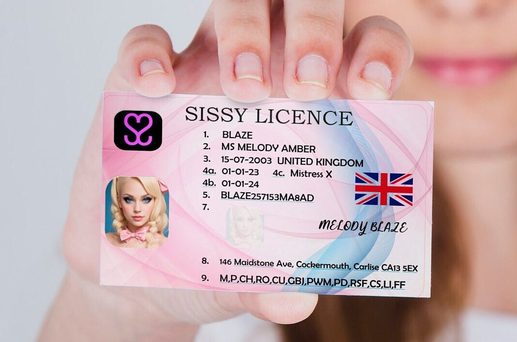Personalised Sissy ID Cards Custom for Your Gender Identity Sissy ...