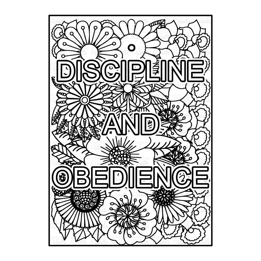 Discipline and Obedience - BDSM / Bondage Colouring Art for Adults ...