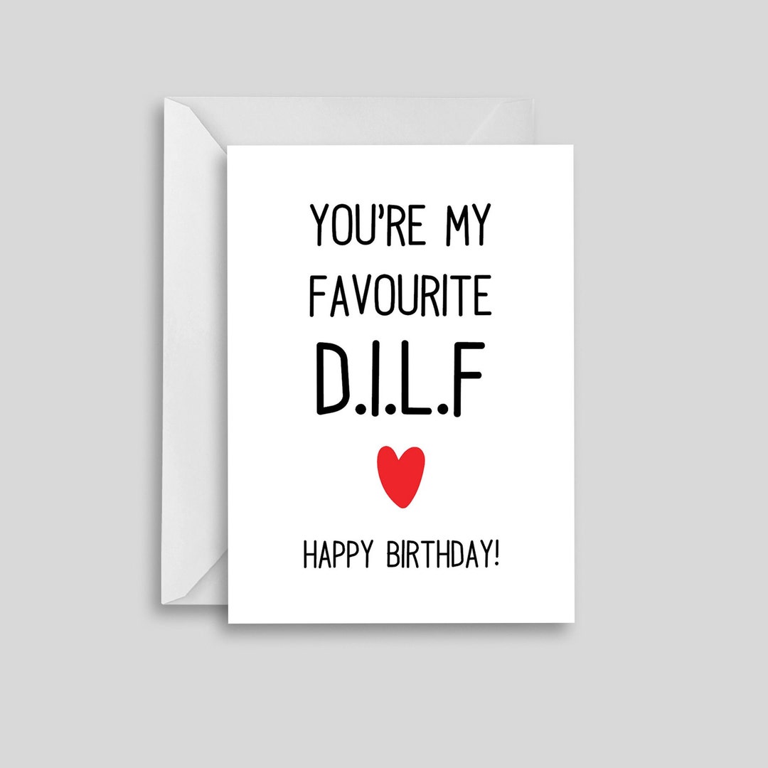 You're My Favourite DILF Birthday Card, Adult, Dirty, Funny, Naughty, Husband, Wife, Kinky, Sexy ...
