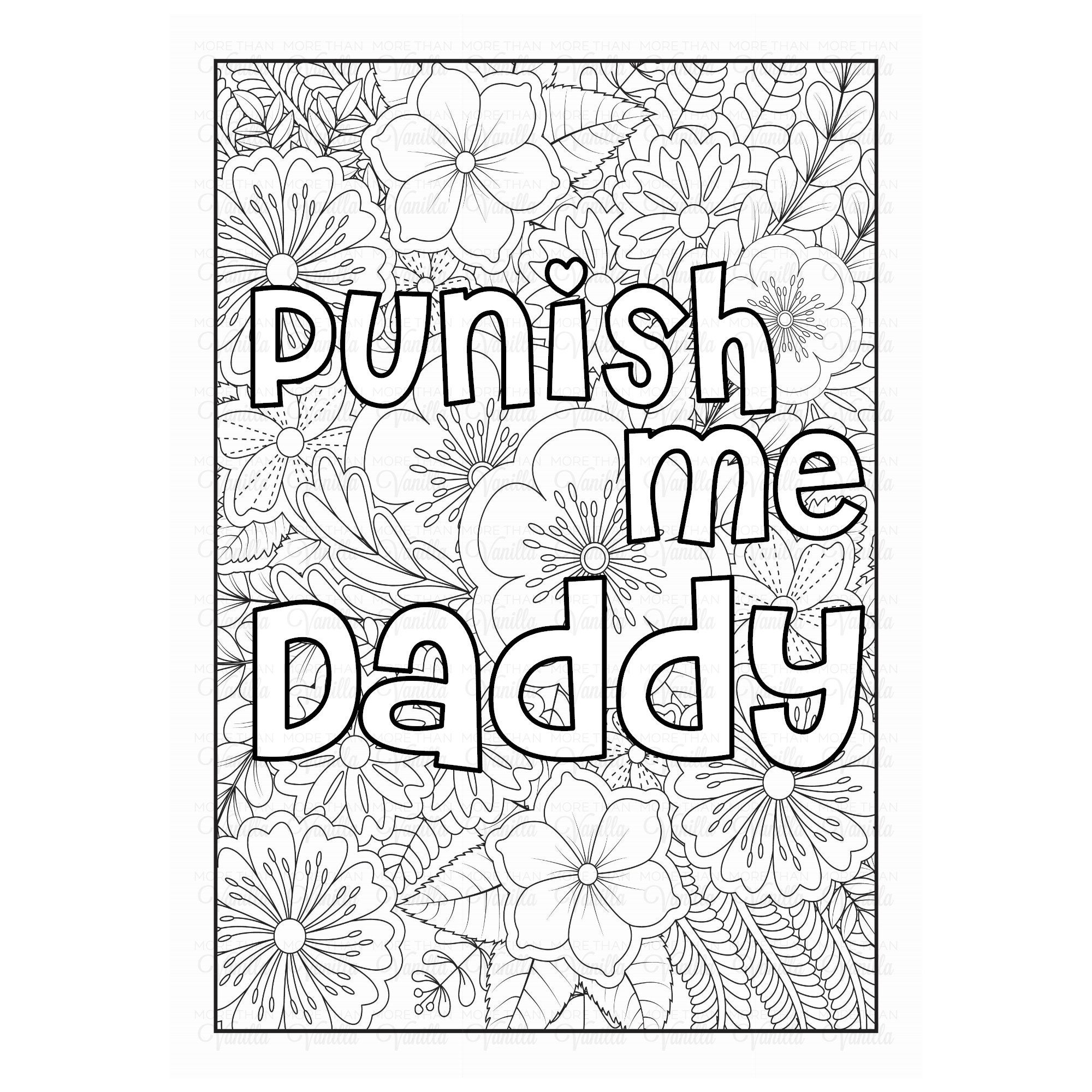 Punish Me Daddy - BDSM / Bondage Colouring Art for Adults - Adult ...