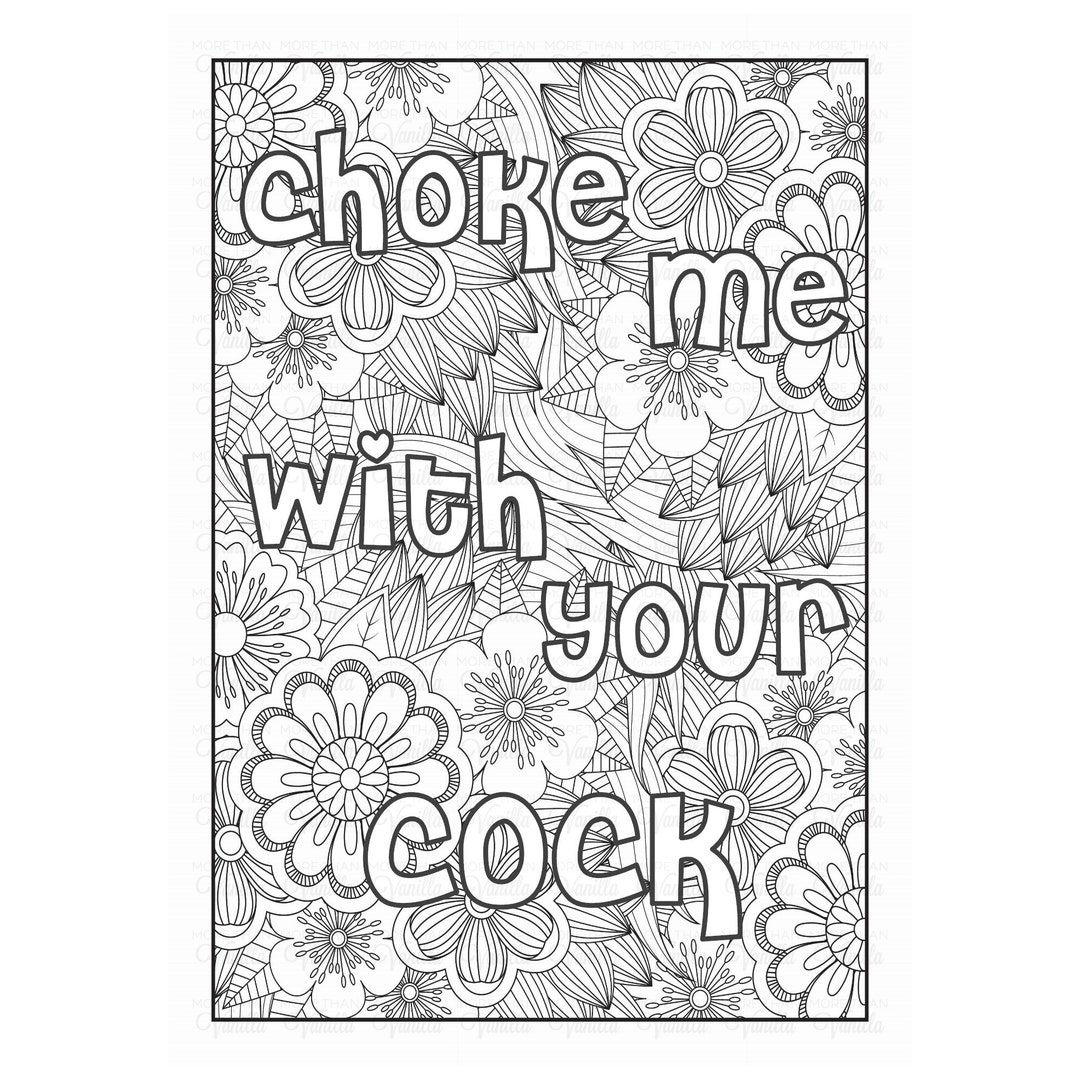 Choke Me With Your Cck BDSM / Bondage Colouring Art for - Etsy