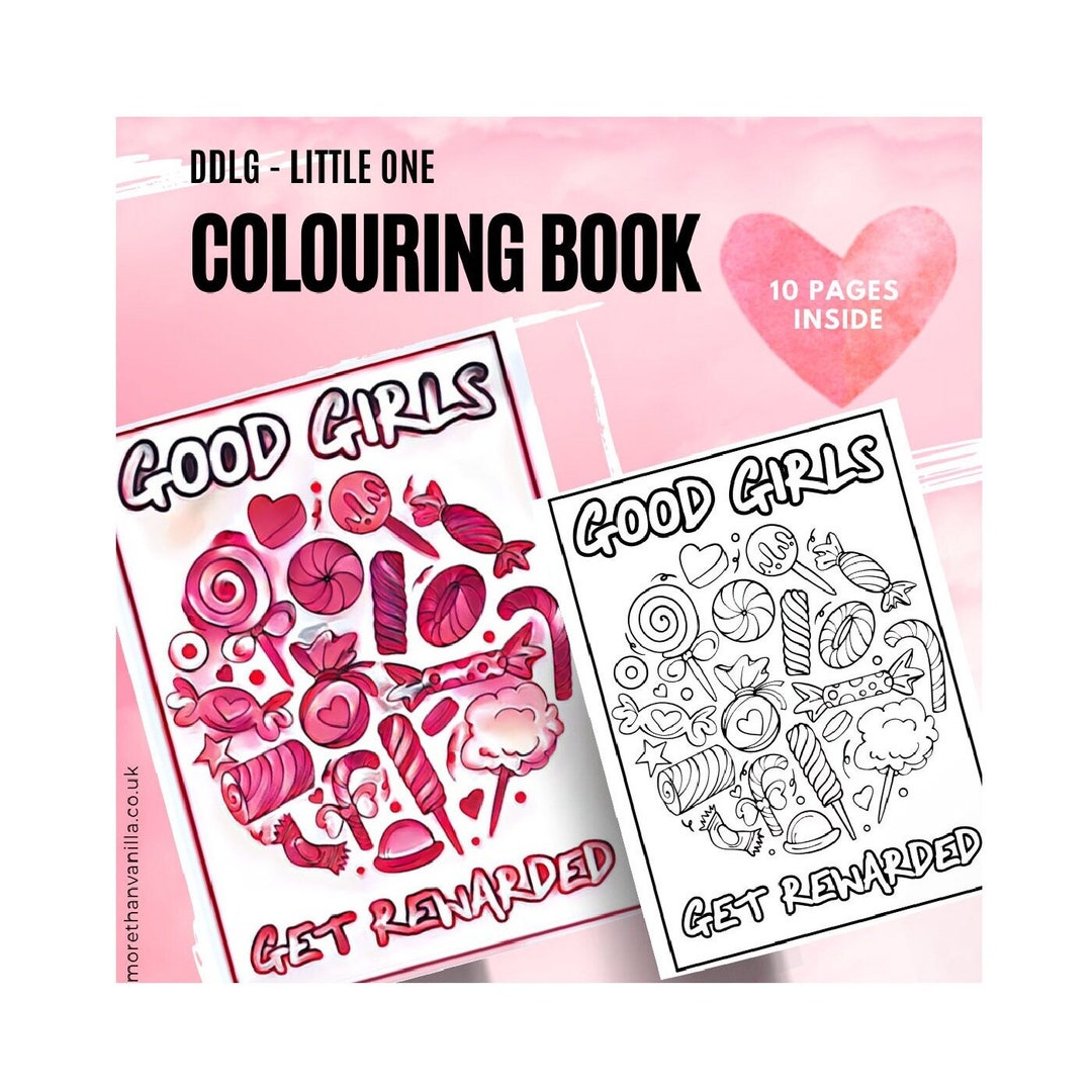10 Colouring Page Bundle - Adult Daddy Dom Little Girl (DDLG) Colouring ...