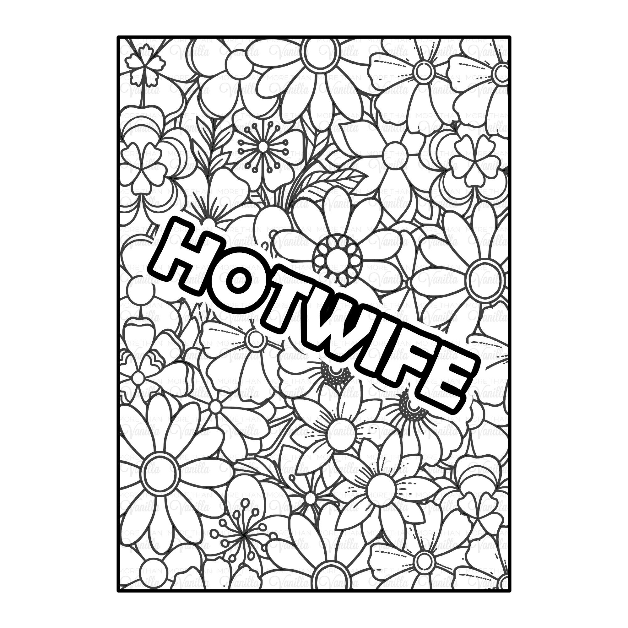 Hotwife - Adult Colouring Page - Perfect Gift for Your Sexy Wife ...