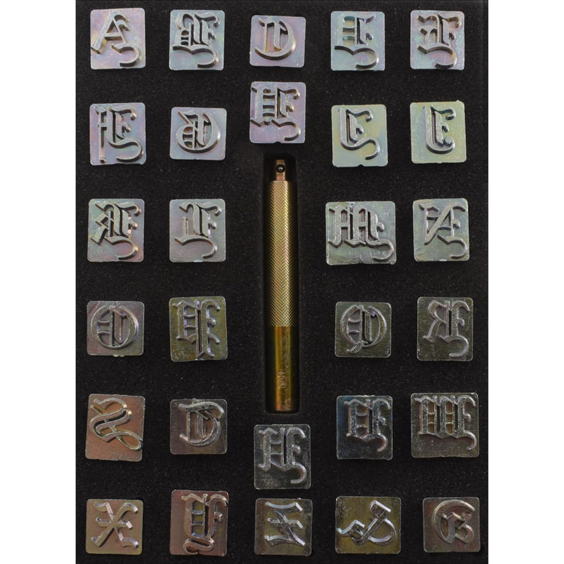 3/4" (19mm) Old English Font Alphabet Leather Stamp Set 8142-00 - Etsy