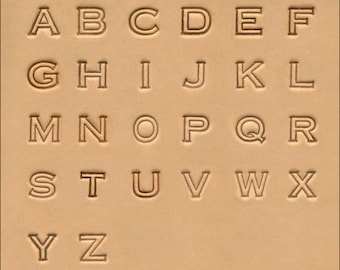 Leather Alphabet Stamp Set - Etsy UK
